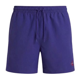 Calvin Klein Homme, Maillots de bain, Bleu, Taille: S Short de bain moyen &agrave; cordon de serrage