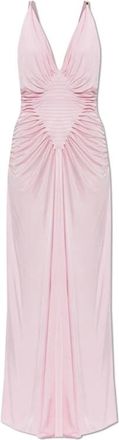 Versace Femme, Robes, Rose, Taille: 40 FR Viscose-Jersey Draped Gown