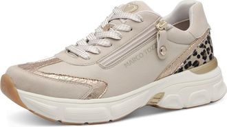 Marco Tozzi Damen Sneaker flach mit Reißverschluss Chunky-Sohle, Beige (Cream Comb), 38 EU