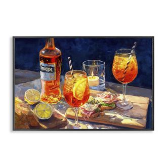 Stupell Industries Sprits Table Stillleben, gerahmt, Giclée-Kunst, Design von Ziwei Li, 40,6 x 61 cm, Schwarz