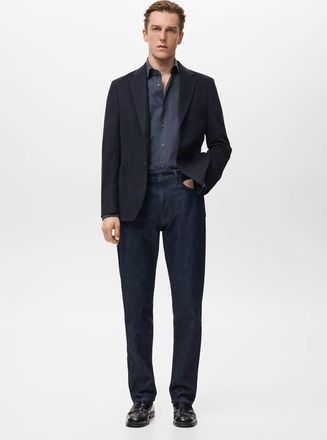 Mango Veste slim fit coton bleu marine - Homme - 46 - MANGO MAN