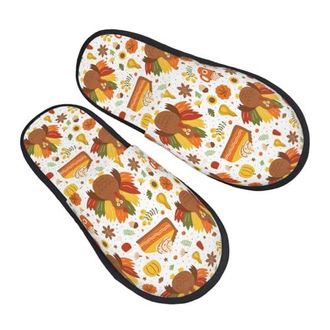 Generic Pantoufles Femmes Thanksgiving avec un imprimé de poulet Légère Chaussons Femme Unisex Antidérapant Accueil Slippers Extérieur Femme M