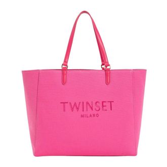 Twinset Fuchsia Logo Stofftasche - - Bags - Damen - Rosa - ONE SIZE