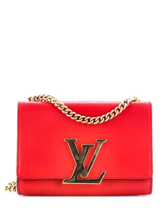 Louis Vuitton Chain Louise Clutch Leather MM shoulder bag - Rouge