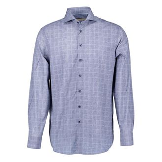 John Miller Blaue Langarmhemden - - Shirts - Herren - Blau - 5XL