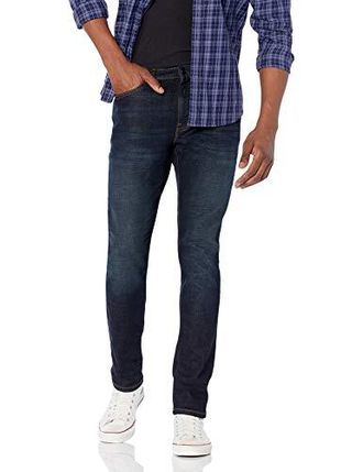 Amazon Essentials Jean Stretch Coupe Skinny - couleurs abandonnées Homme, Indigo Foncé/Rincé, 31W / 30L