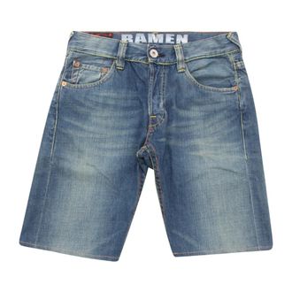 Evisu Bermuda Shorts in Blauem Denim - - Shorts - Herren - Blau - W29