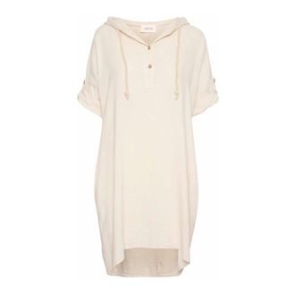 Cream Federgraues Kleid mit Kapuze - - Dresses - Damen - Grau - S/M
