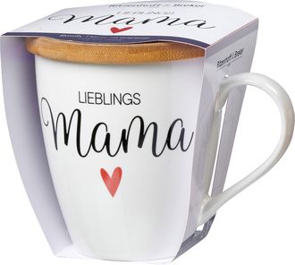 Ritzenhoff & Breker Kaffeebecher Family Größe Kaffeebecher 560 ml Mama inkl. Untersetzer