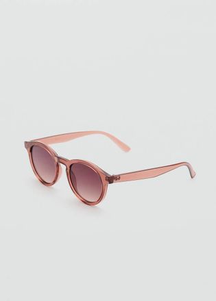 Mango Lunettes de soleil monture ronde p&ecirc;che - Femme - Taille unique - MANGO
