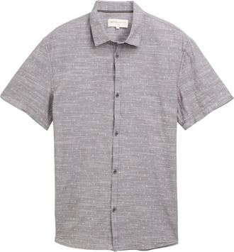 Tom Tailor Herren 1046161 Hemd, 38029 - Grey Chambray Lines Print, XXL EU