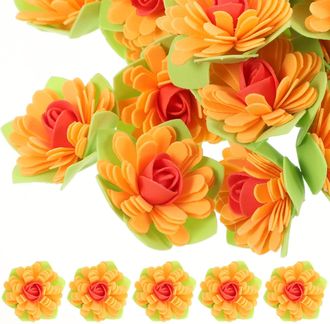 BESPORTBLE 50 St&uuml;ck Kleiner Aromatherapie Blumendiffusor aus PE Gelbe K&uuml;nstliche Duftbl&uuml;tenk&ouml;pfe f&uuml;r Schreibtisch Badezimmer und Raumdekoration