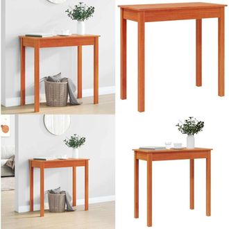 vidaXL Konsolentisch Wachsbraun 80x40x75 cm Massivholz Kiefer - Kiefer Holz - Massivholz Tisch