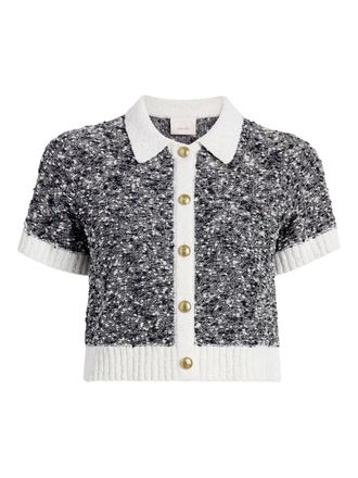 Cinq à Sept cardigan Adalee à bords contrastants - Bleu