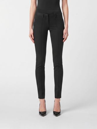 Philipp Plein Pantalon skinny en cady stretch taille mi-haute avec logo Hexagon