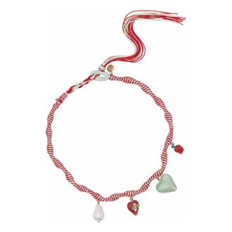 Alemais Femme, Accessoires, Rouge, Taille: ONE Size Tesori Macrame Charm Necklace