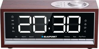 Blaupunkt CR60BT Bluetooth Radio Alarm Clock Brown Wood - Blaupunkt