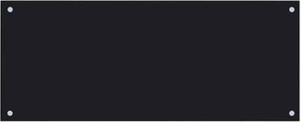 vidaXL Dosseret de Cuisine Carrelage Mural Décoration Protection Anti-éclaboussures Résistant aux Rayures Noir 100x40 cm Verre Trempé