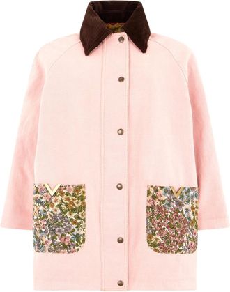 Valentino Garavani Femme, Vestes, Rose, Taille: 36 FR Denim Caban