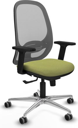 Piqueras y Crespo Schreibtischstuhl mit zylindrischen Armen, h&ouml;henverstellbare Lendenwirbelst&uuml;tze, ausgestattet mit 3 Positionen und Schneidschaum, mit Rollen von 65 mm