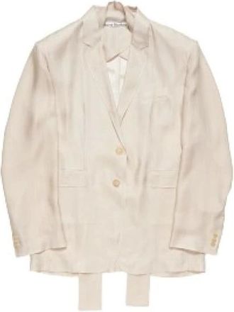Acne Studios Femme, Vestes, Beige, Taille: 38 FR Veste &agrave; carreaux crois&eacute;e