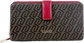 Liu Jo Femme, Accessoires, Multicolore, Taille: ONE Size Portefeuille &agrave; bouton avec zip pour la monnaie