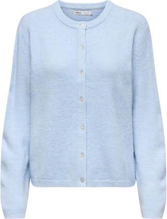 Only Onlsimoni KNT Noos Cardigan &agrave; col Rond L/S, Bleu Ciel, XL
