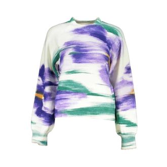 Desigual Femme, Pulls, Multicolore, Taille: 44 FR &Eacute;l&eacute;gant pull ras du cou avec d&eacute;tails contrast&eacute;s