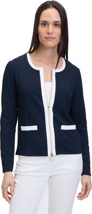 Betty Barclay Damen Shirtjacke mit Struktur 46, Patch Dark Blue/Cream