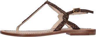 Maliparmi Maliparmi, Femme, Chaussures, Brun, Taille: 37 EU Sandales Cuts & Beads