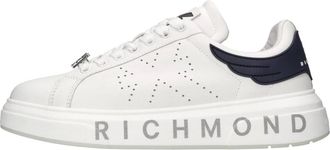 John Richmond Homme, Chaussures, Blanc, Taille: 41 EU Leather Baskets