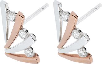 Edenly Ohrringe Schattenspiel - Rosé- und Weißgold