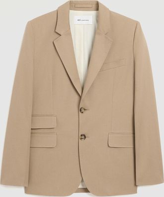 Ami Blazer Boxy Single Breasted Beige Taupe
