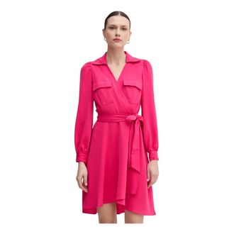 DKNY Langarm Hemdblusenkleid - - Dresses - Damen - Rosa - 2XS