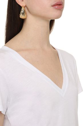 Vince V-Neck Cotton T-Shirt - White