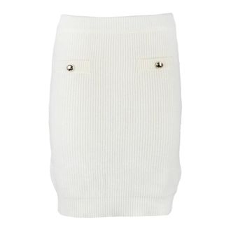 Guess Femme, Jupes, Blanc, Taille: 36 FR Mini en maille