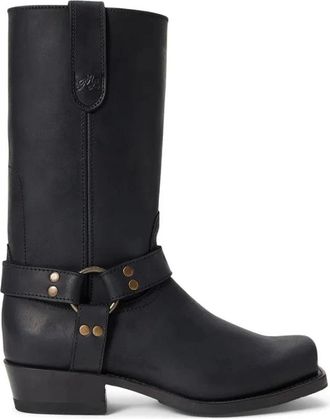 Polo Ralph Lauren PLL UP Leather-Hrns Bt-Bo-Tal - Femme - Chaussures - Noir - Taille: 38 EU