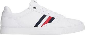 Tommy Jeans Homme, Chaussures, Blanc, Taille: 42 EU Baskets Sportives en Cuir Blanc