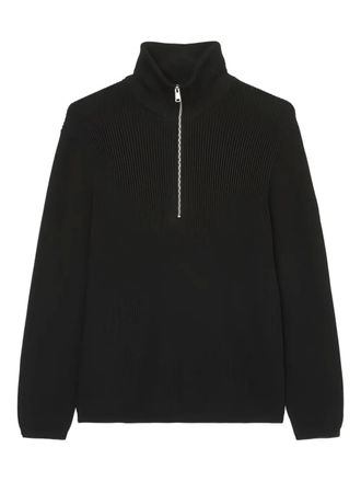 Marc O'Polo pull à col zippé - Noir