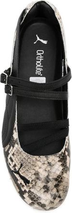 Puma Snake-Effect Ballet-Inspired Sneaker - Black