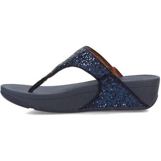 FitFlop Lulu Toe Post - Glitter, Sandales Bout ouvert femme, Bleu (Midnight Navy 399), 43 EU