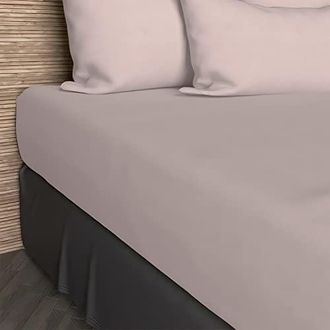 Soleil d'Ocre 611827 Spannbettlaken Baumwolle 57 Sohn Sie Rosa 90 x 190 cm