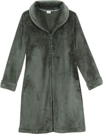 Le Chat Essentiel H56B, Robe de Chambre zip&eacute;e en Peluche Flanelle