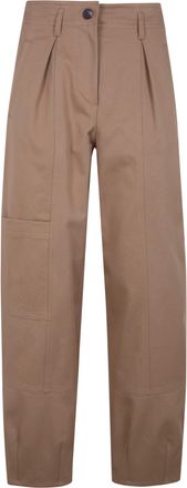 Max Mara Bautta Cotton Bull Barrel Leg Trousers