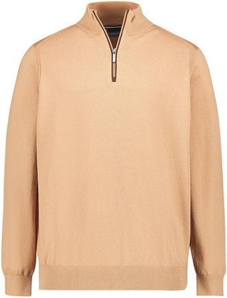 Bugatti Herren Pullover beige unifarben