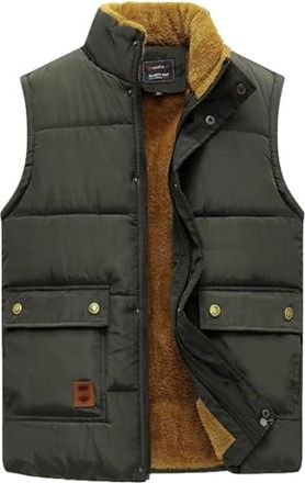 Generic Gilets et gilets rembourr&eacute;s pour homme - Gilets chauds en polaire &agrave; col montant pour homme, gilet thermique chaud et coupe-vent pour homme - Gilets de
