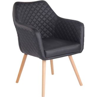 Clp Fauteuil de design scandinave dans une chaise dattente en cuir &eacute;cho remplie de diff&eacute;rentes couleurs Couleur : Noir