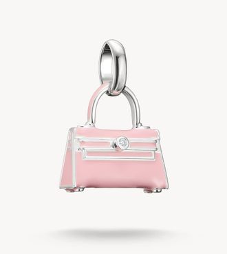 Thomas Sabo pendentif breloque en argent pour sac &agrave; main, argent, rose, blanc-Argent&eacute;