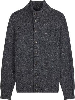 Eden Park Cardigan droit en laine m&eacute;lang&eacute;e