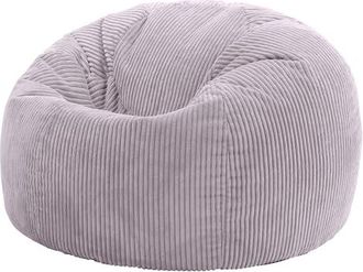 Icon Brand Kingston Pouf Velours Côtelé, Pouf Poire avec Remplissage, Fauteuil Salon Confortable, Fauteuil Chambre, Meuble Salon, Decoration Chambre, Violet